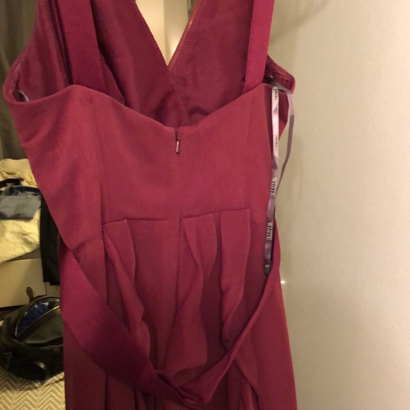 Vera Wang Dresses Vneck Wrapped Bodice Dress With Satin Belt Poshmark